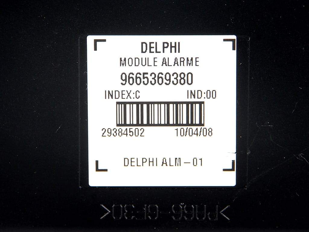 Module de Contrôle d'Alarme Citroen C5 III X7 08- 9665369380 • Pièces ...